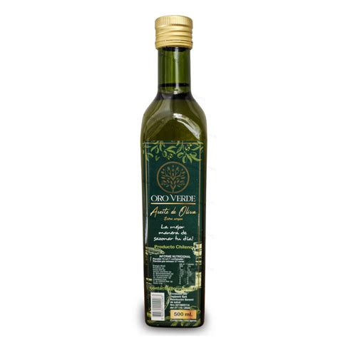Aceite De Oliva Oro Verde Extra Virgen 500 Ml Distribuidoragourmetcl