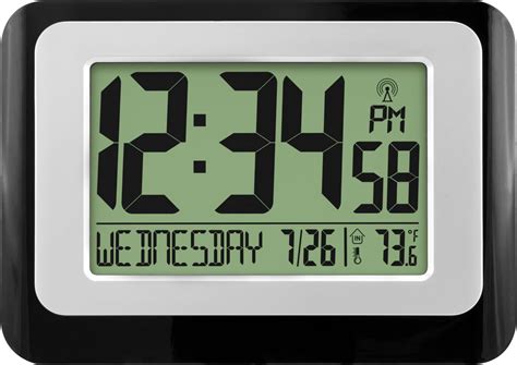 Sharp Atomic Desktop Clock Auto Set Digital Alarm Clock