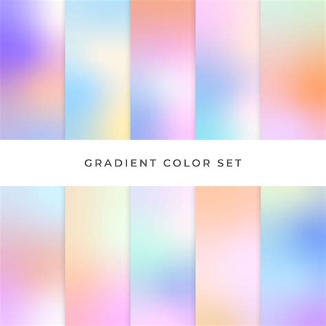 Gradient Color Set Element Free Vector