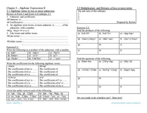Mathematics Form 1 Chapter 1 Rational Numbers Integers Basic Arithmetic Operations Positive