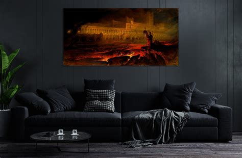 Pandemonium 1825 Wall Art Huge Canvas Home Decor John Martin Canvas