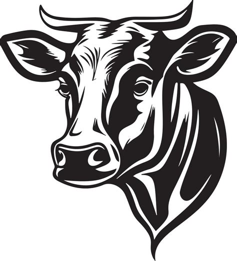 Cow Head Silhouette Design 21690466 Vector Art At Vecteezy