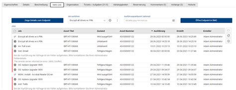 Standardfunktionen Asset Management Asset Db Asset Formular