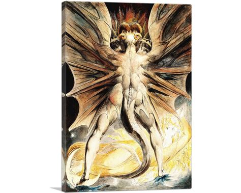 Artcanvas The Great Red Dragon And The Woman Clothed In Sun By William