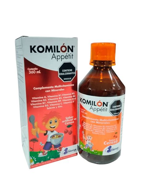 Komilon Appetite Jarabe Frasco X 360 Ml Sabor Cereza Profar Tienda