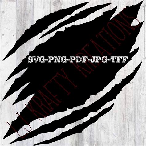 Ripped Shirt File Png Svg  Pdf And Tff Etsy