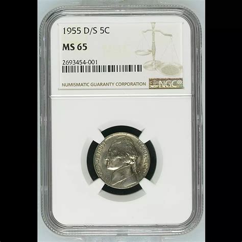 1955 D Nickel Jefferson Ngc Ms 65 Harbor Coin Company