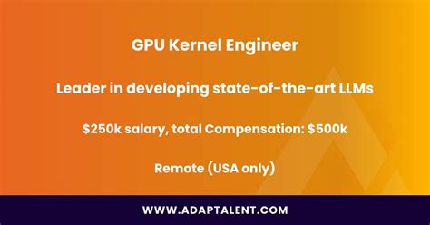 Adapt Talent On Linkedin 💥current Vacancy💥 Gpu Kernel Engineer