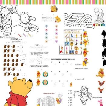 Winnie The Pooh Worksheets Sight Words Patterns Math Activity