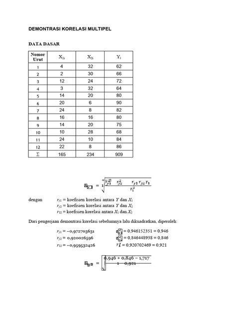 Korelasi Multipel Dan Parsial Dikonversi Pdf Metode And Bahan Ajar