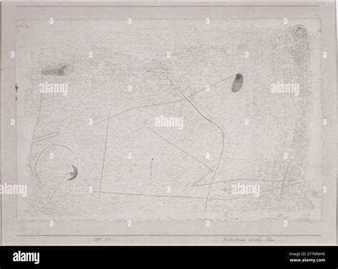 Paul Klee Psychogram With The Foot Pen And Watercolor On Paper On Cardboard 1930 66 P 6 Stock
