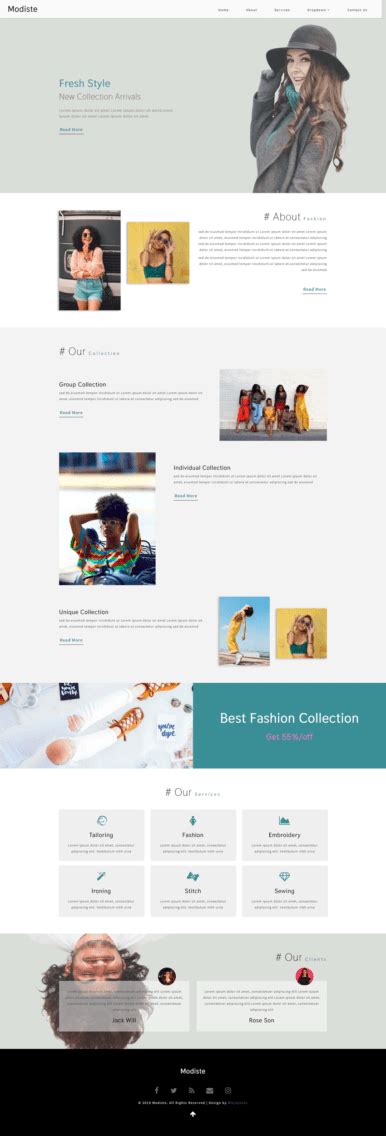 Modiste Fashion Website Template W3layouts