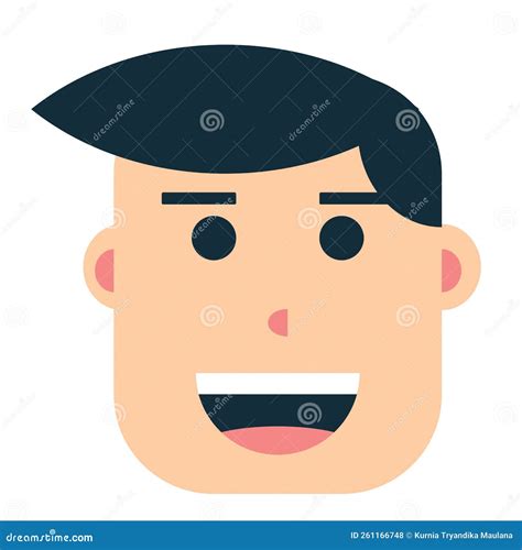 Simple Bald Flat Cartoon Face Avatar Vector Stock Vector Illustration Of Portrait Office