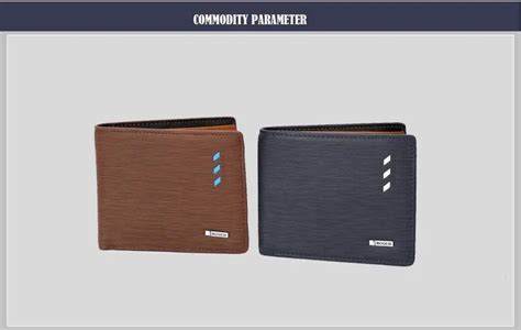 Fashion Mens Pu Leather Wallet Bluebrown