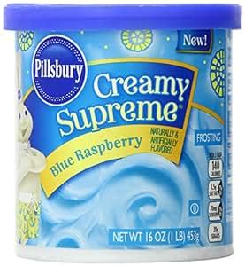 Pillsbury Creamy Supreme Flavored Frosting Blue Raspberry