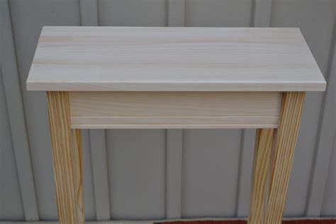Unfinished 18 Narrow Shaker Square Edge Style Console Sofa Foyer W