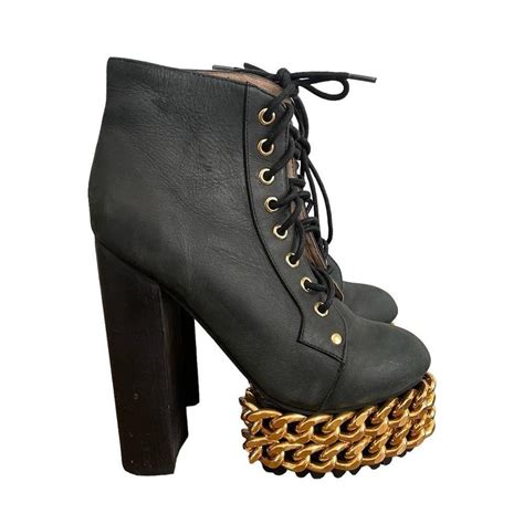 Size 8 Vintage Jeffrey Campbell Gold Chain Platform Depop