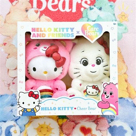 美國正版 Care Bears X Hello Kitty聯名小熊玩偶 蝦皮購物