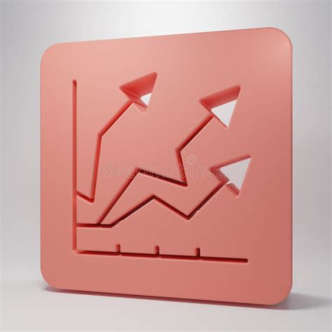 Pink Financial Growth Increase Icon Isolated On Pink Background