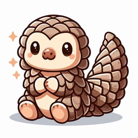 Premium Vector Cute Pangolin Vector On White Background