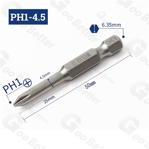Magnetic Screwdriver Drill Bit Phillips Ph00 Ph0 Ph1 Ph2 14 Hex Shank