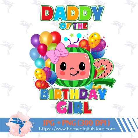 Daddy Of The Birthday Girl Cocomelon Png 