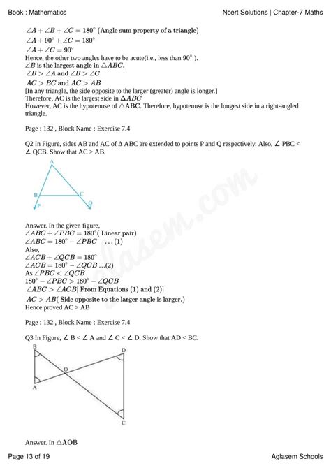 Ncert Solutions Class 9 Maths Chapter 7 Triangles