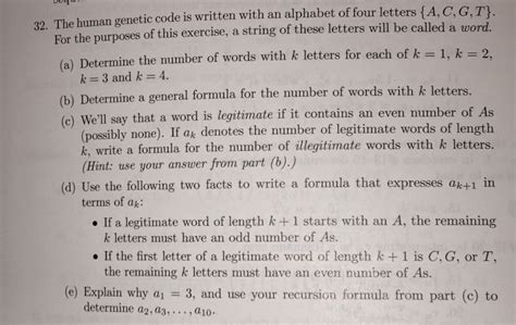 Solved The Human Genetic Code Is Written With An Alphabet Of