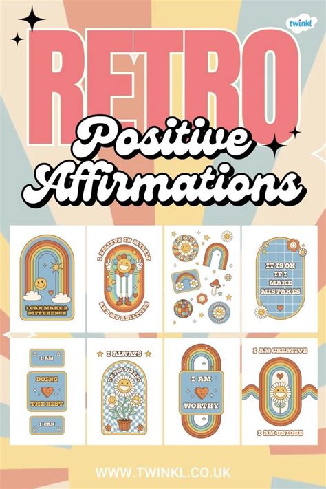 Retro Positive Affirmations Posters Artofit