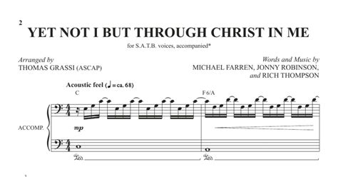 Yet Not I But Through Christ In Me Arr Thomas Grassi Satb Choir