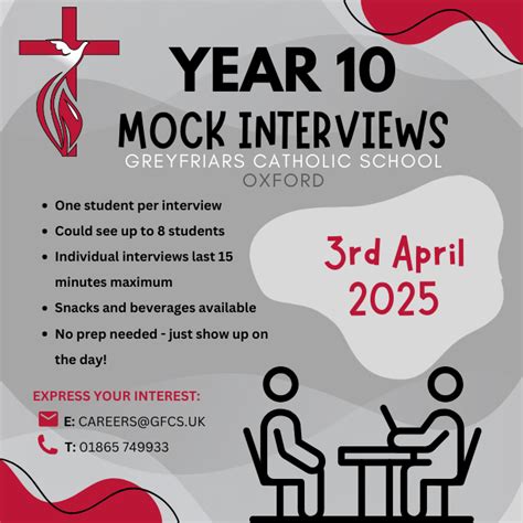 Year 10 Mock Interviews At Greyfriars Catholic School Enterprise Oxfordshire Skills