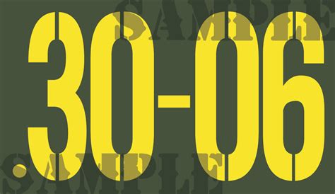 50cal Yellow Stencil Font Ammocanmagnets Com