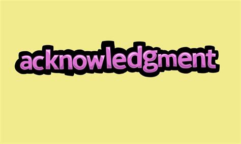 Acknowledgment Writing Vector Design On A Yellow Background 11594361