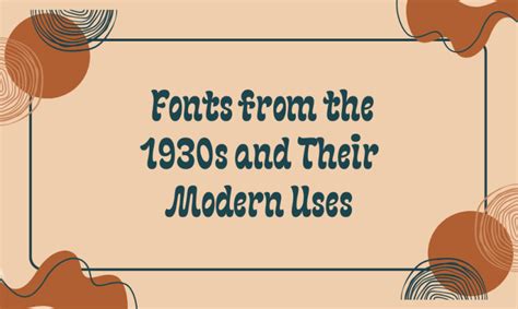 18 Fonts From The 1930s And Their Modern Uses Pttrns