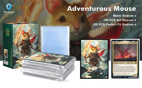 Katomula 100 Pcs Mtg Card Sleeves With 100 Pcs Perfect Fit