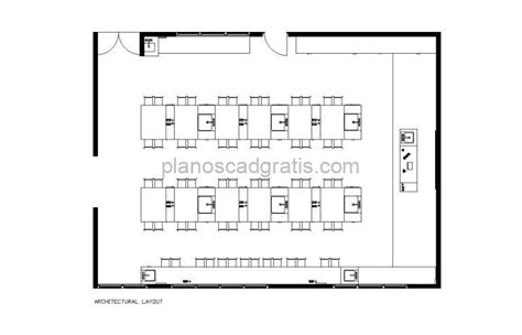 Laboratorio Escolar Planos Cad Gratis
