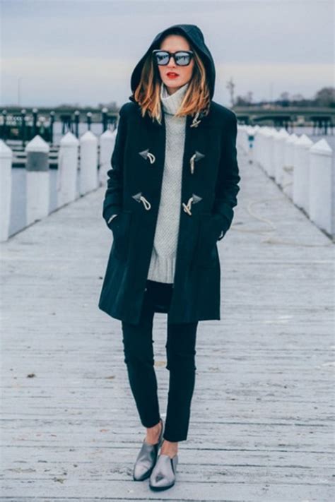 40 Stylish Duffle Coat Outfits For Women Office Salt