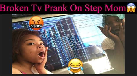 Broken Tv Prank On Step Mom My First Prank Ever 😱 Youtube