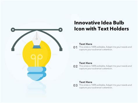 Innovative Idea Bulb Icon With Text Holders Ppt PowerPoint Presentation Icon Professional PDF