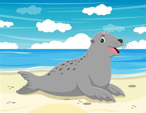 Cartoon Drawing Of A Sea Lion Vector Illustration 26642087 Vector Art