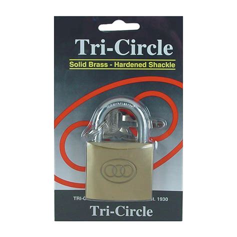 Tri Circle Solid Brass Padlock