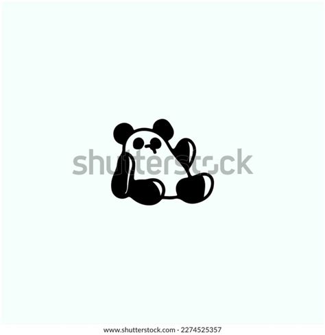 Cute Panda Doodle Illustration Vector Stock Vector Royalty Free