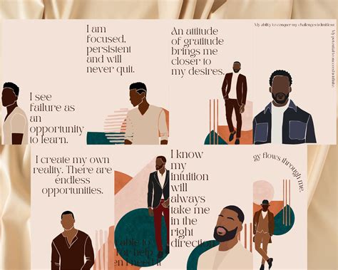 Affirmation Cards Black Men Cards Memo Board Prints Encouragement Cards