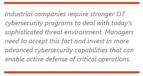 Todays Ot Systems Need It Security Capabilities Arc Advisory