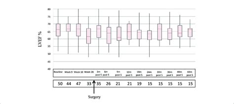Sequential Lvef Determinations Since Baseline To 60 M Post S Lvef