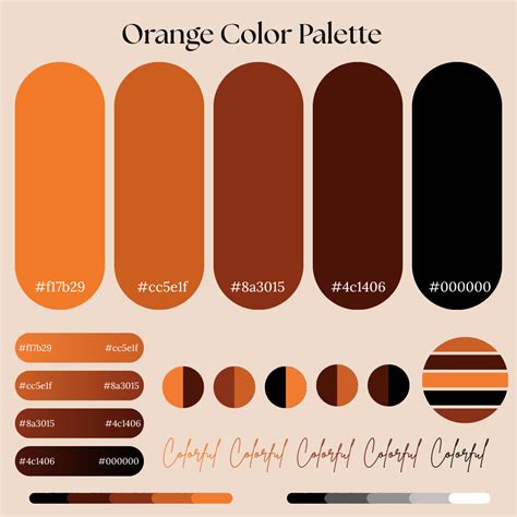 Striking Orange Color Palette For Branding And Design Perfect For