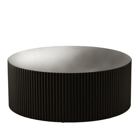 Accent Tables Black Fluted Coffee Table 36 Round Après Event