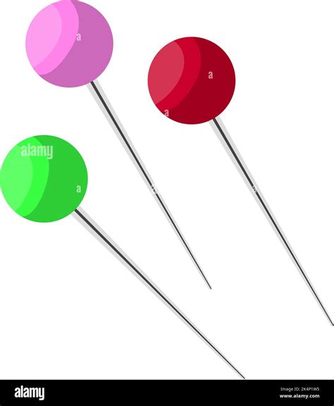 Sewing Pins Illustration Vector On A White Background Stock Vector