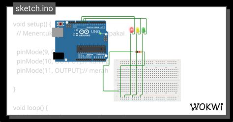 Lampu Lalu Lintas Wokwi Esp32 Stm32 Arduino Simulator