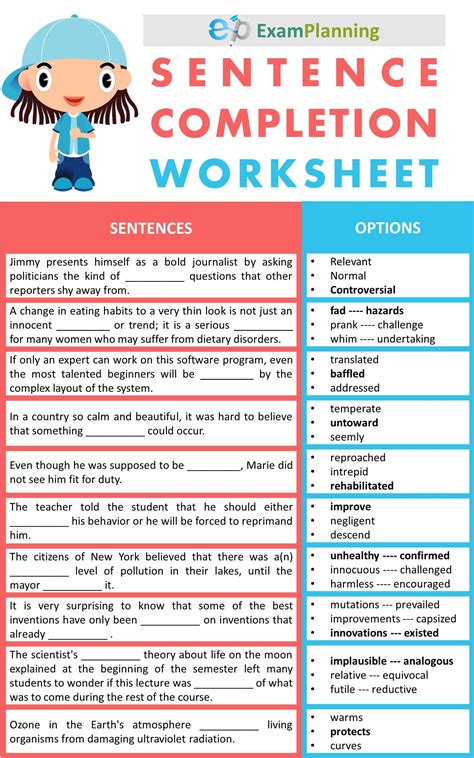 Sentence Completion Worksheets Vocabulary Activities Classroom Activities English Grammar Sentence Completion Worksheets Vocabulary Activities Classroom Activities English Grammar